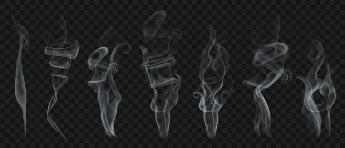 Smoke set Royalty Free Vector Image - VectorStock