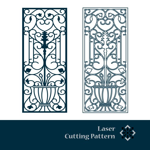 Laser cut pattern Royalty Free Vector Image - VectorStock