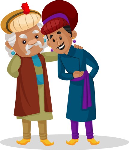 Birbal cartoon character Royalty Free Vector Image