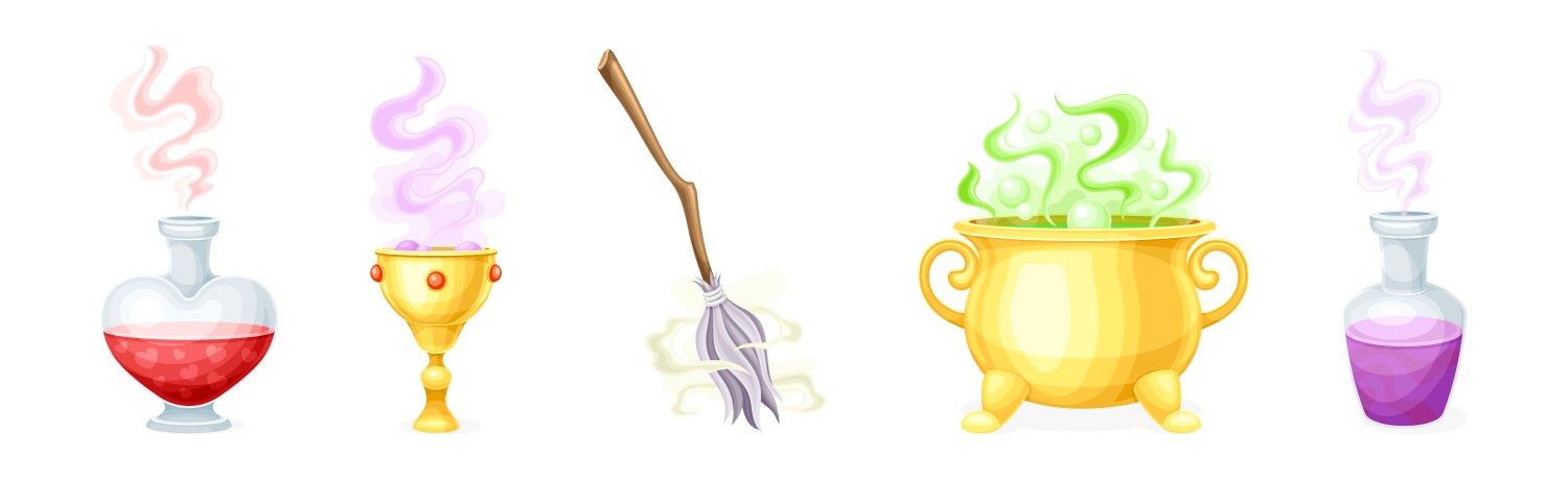 Magical object and witchcraft magician equipment Vector Image