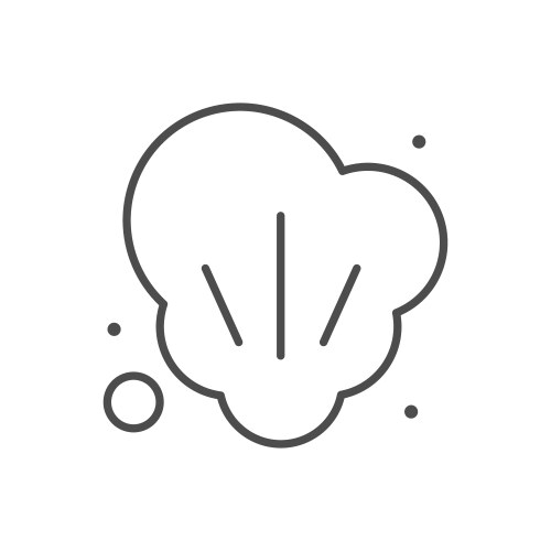 Smoke symbol black line steam icon heat sign Vector Image