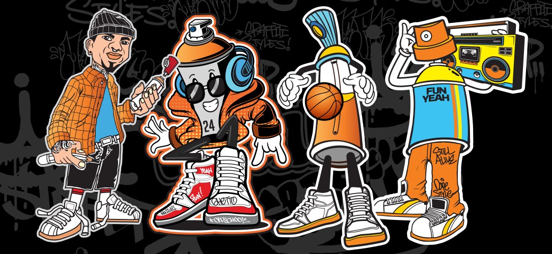 Graffiti character 1 Royalty Free Vector Image