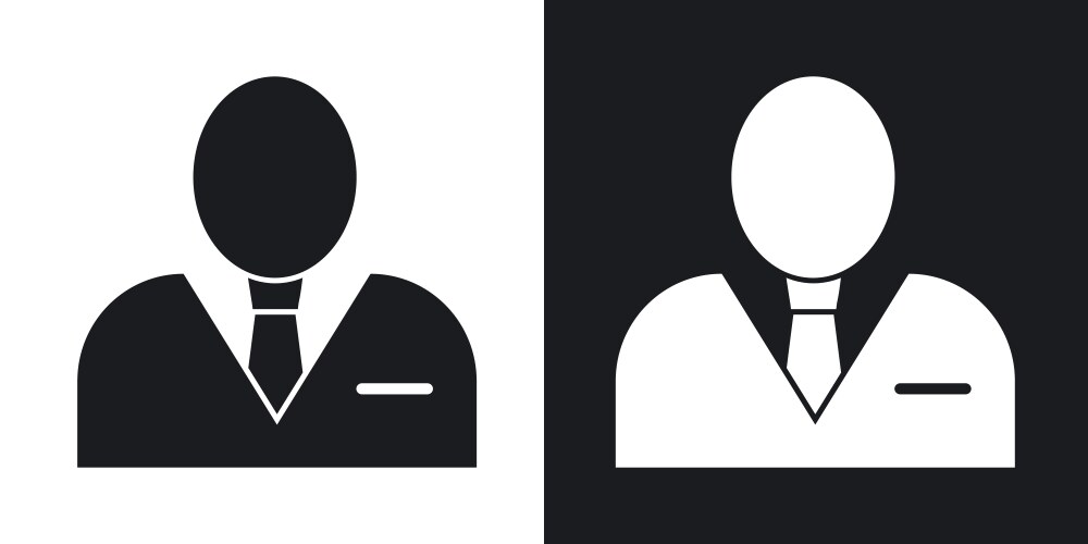 Admin icon set in black and white filld Royalty Free Vector