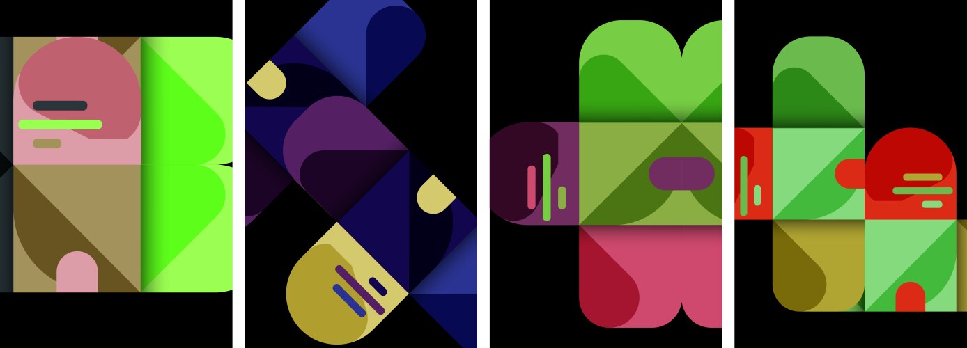 Balance movement geometric backgrounds poster Vector Image