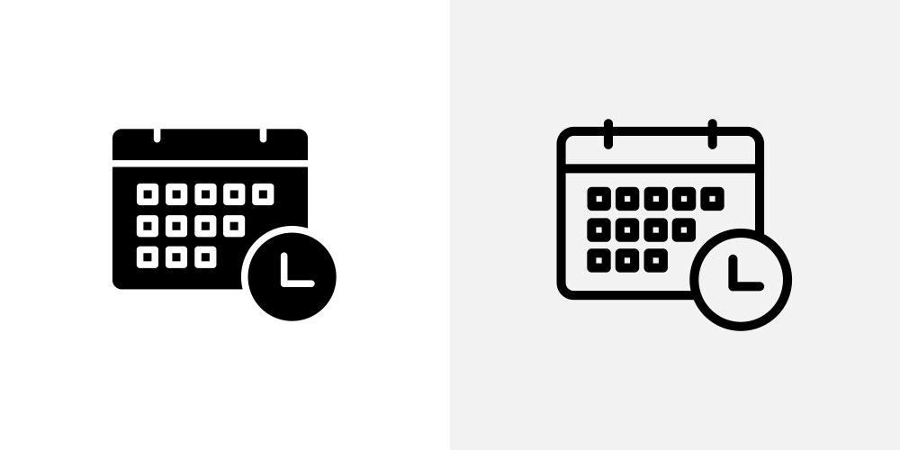 Calendar Clock Icon Vector Images (over 33,000)