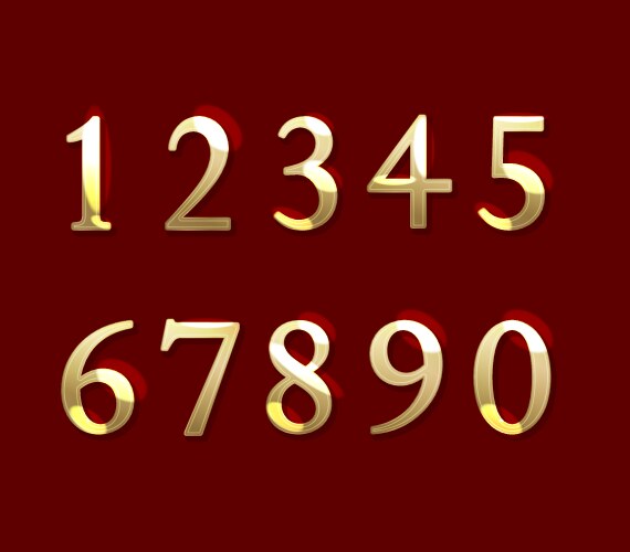Anniversary golden numbers Royalty Free Vector Image
