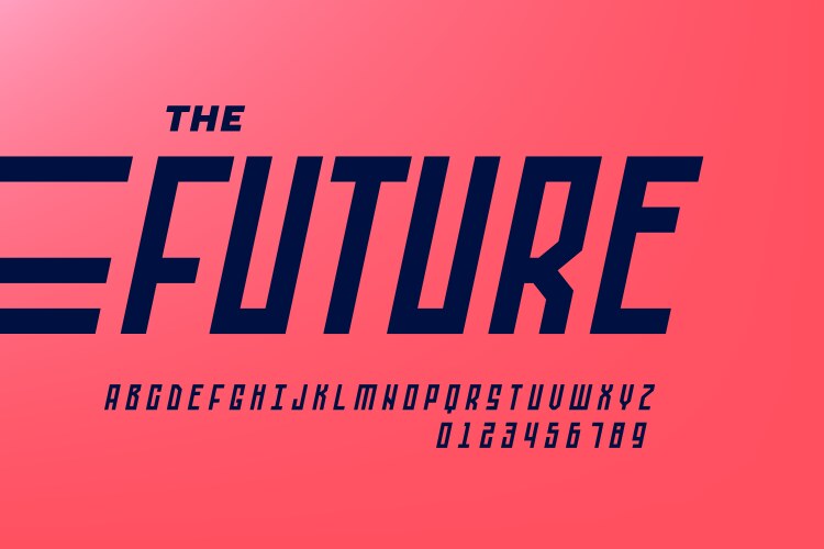 Retro computer style font Royalty Free Vector Image