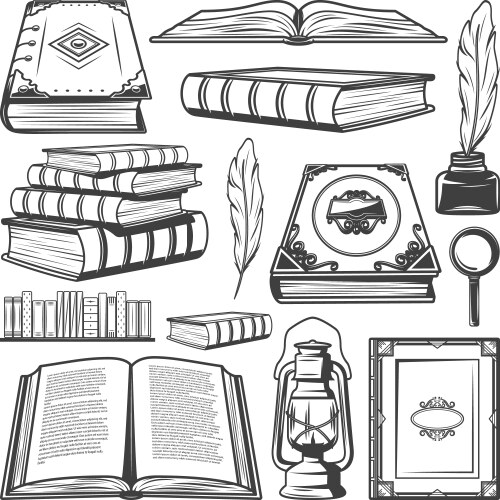 Old vintage book Royalty Free Vector Image - VectorStock
