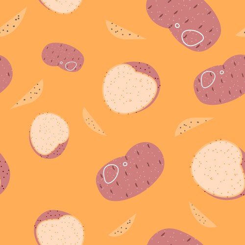 Goofy cartoon farm fresh potato Royalty Free Vector Image