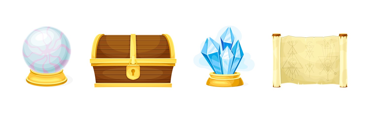 Magical object and witchcraft magician equipment Vector Image