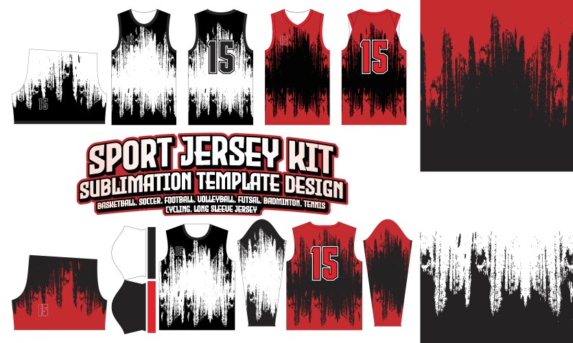 Jersey sublimation template Vector Images & Graphics for Commercial Use ...