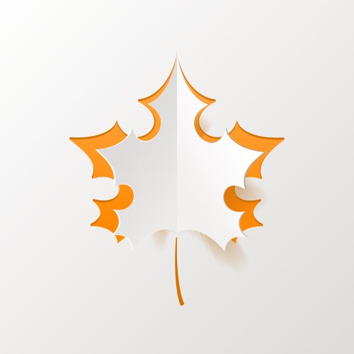 Cartoon red maple leaf Royalty Free Vector Image
