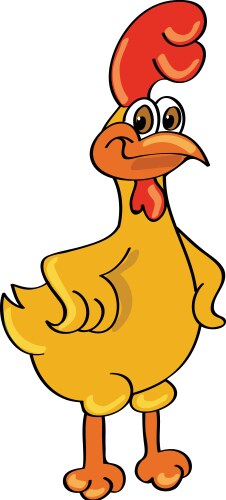 Hen or chicken character cartoon Royalty Free Vector Image