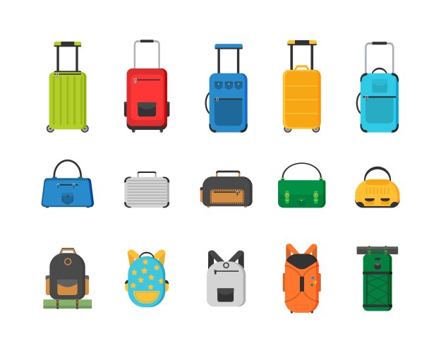 Baggage suitcase handle travel bag luggage Vector Image