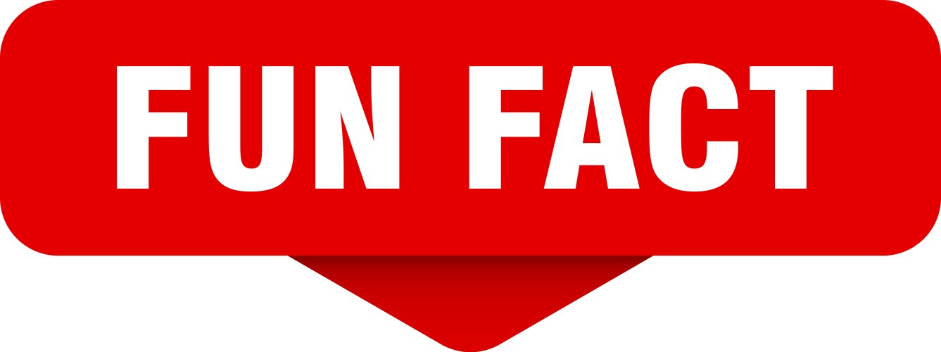 Fun fact sticker sign on transparent Royalty Free Vector