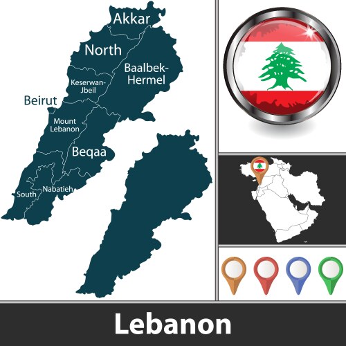 Map of iraq Royalty Free Vector Image - VectorStock