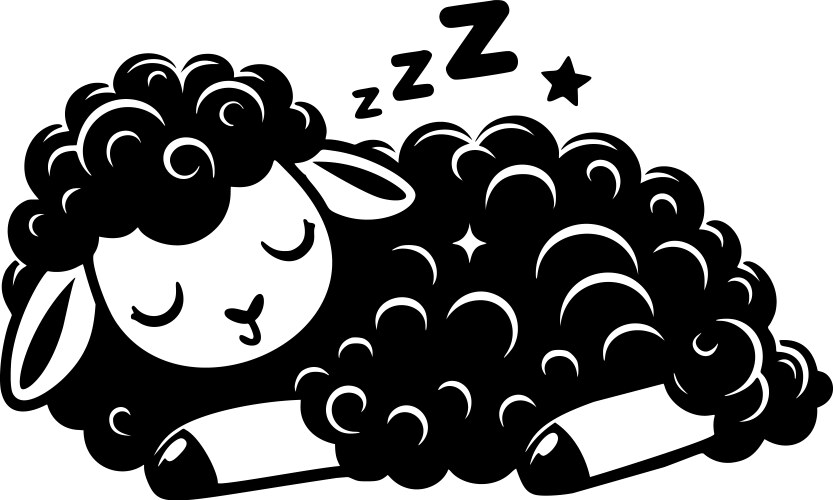 Sleepy Sheep Vector Images (over 630)