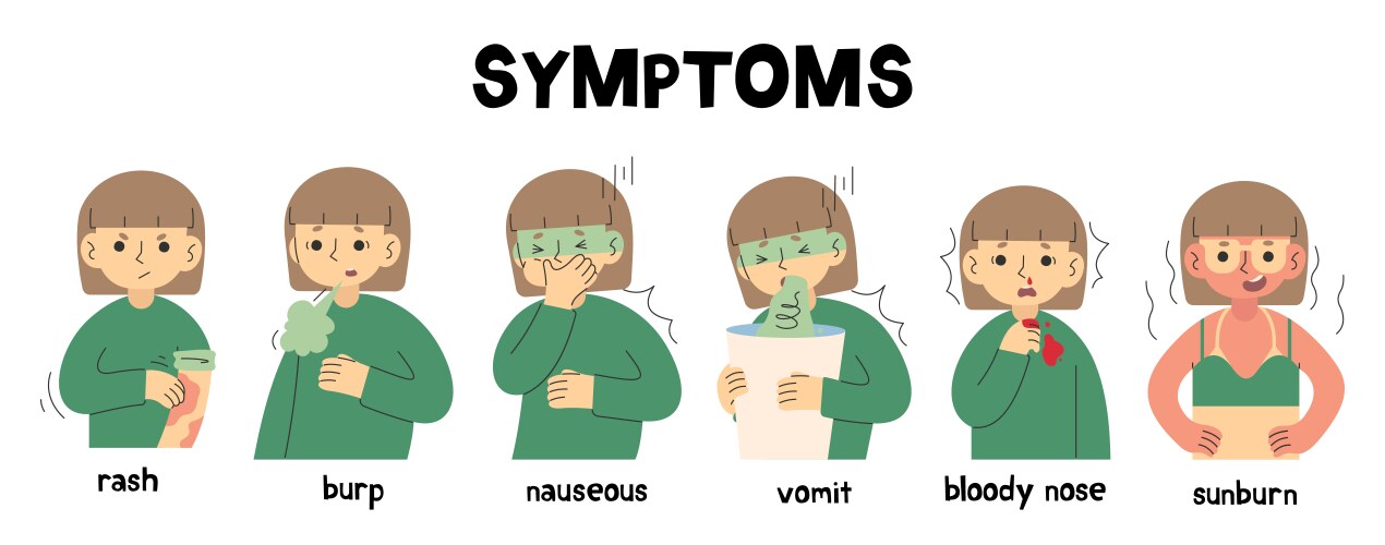 Symptoms 30 Royalty Free Vector Image - VectorStock