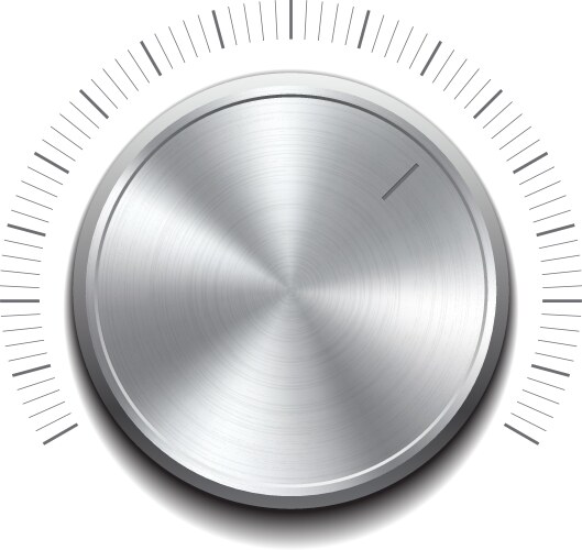 Modern volume knob button Royalty Free Vector Image