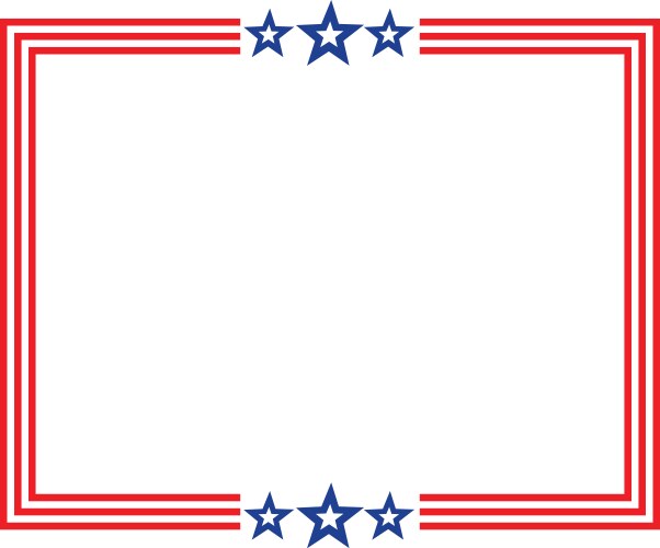 America american flag square frame banner badge Vector Image