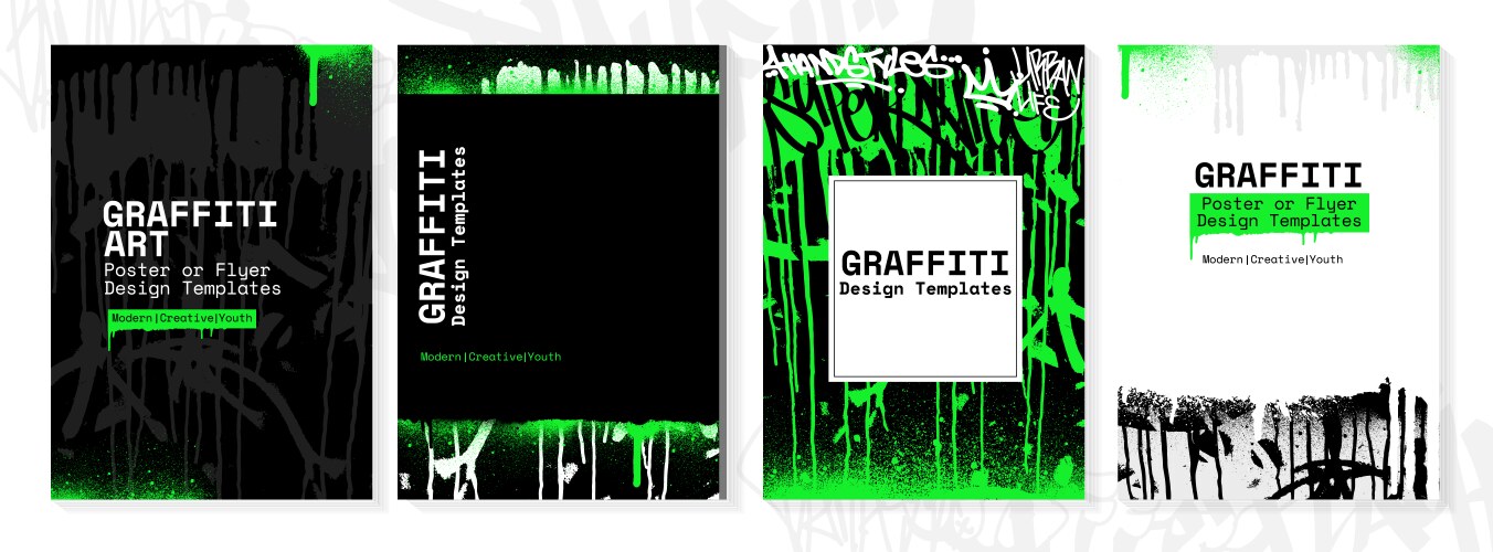 Graffiti design templates Royalty Free Vector Image