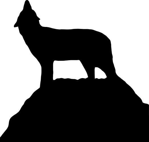 Howling Wolf Silhouette Vector Images (over 4,200)