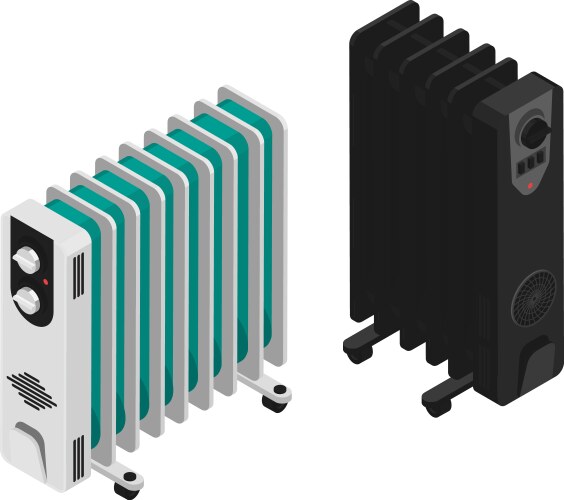 Heating system collage Royalty Free Vector Image