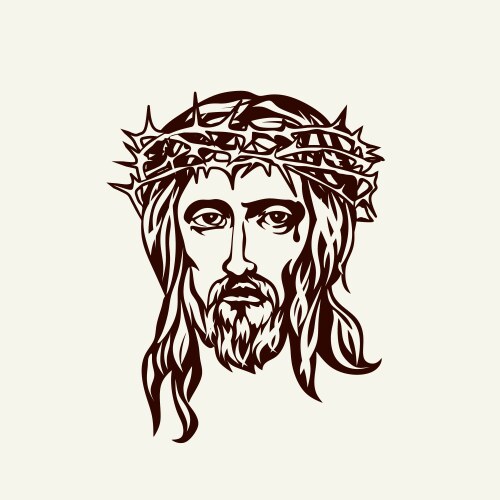 Jesus Christ Portrait Royalty Free Vector Image