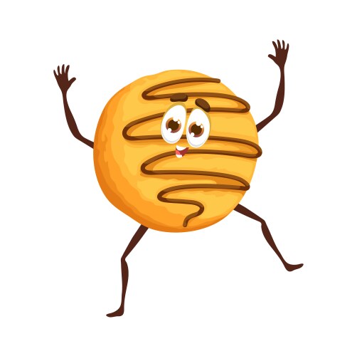 Cute chocolate bar character with funny face Vector Image