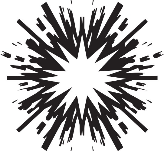 Sunbirst logo explosion light rays in decorative Vector Image