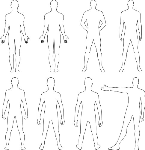Body Outline Front Back Vector Images (over 9,300)