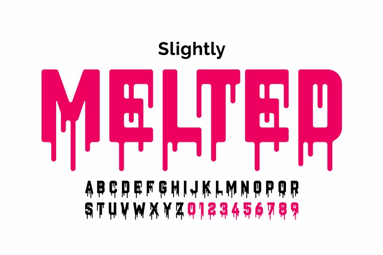 Melting font Royalty Free Vector Image - VectorStock