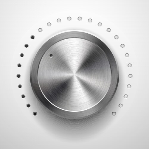 Modern volume knob button Royalty Free Vector Image