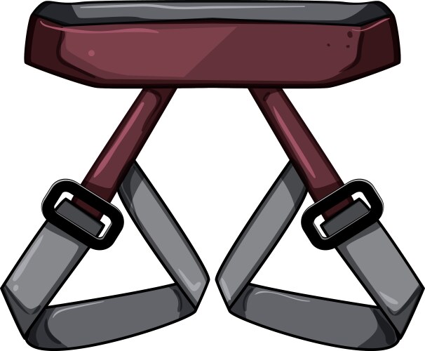 Equipment climbing harnesses cartoon Royalty Free Vector