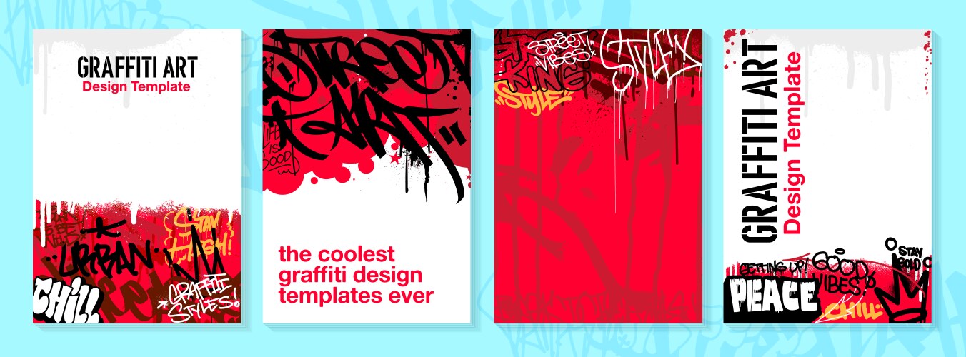 Graffiti design templates Royalty Free Vector Image
