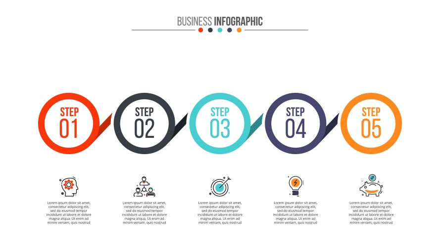Business intelligence infographic 10 steps pixel Vector Image