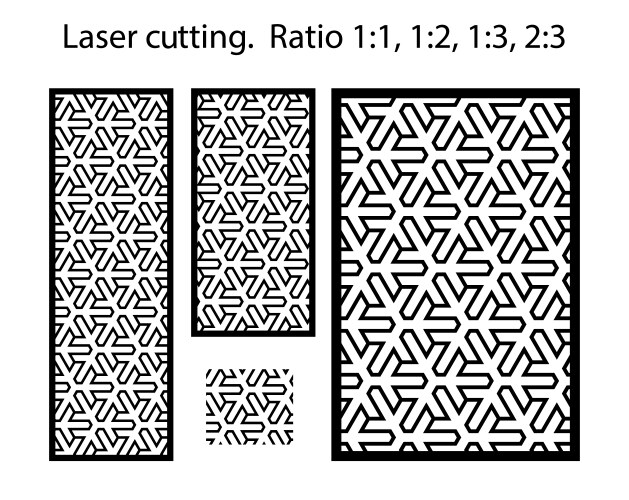 Laser cutting pattern design Royalty Free Vector Image