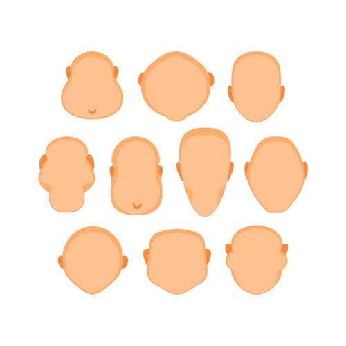 Face shapes cartoon Royalty Free Vector Image - VectorStock