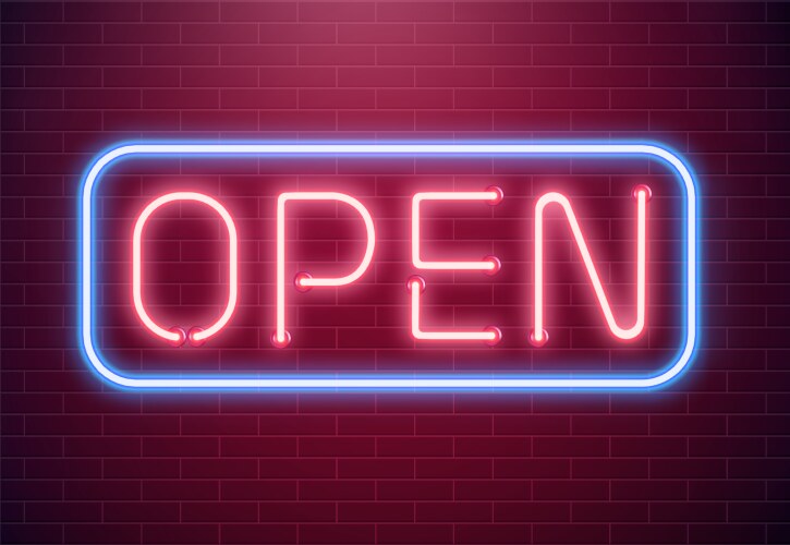 Light neon font letter set bar sign type Vector Image