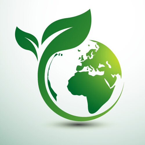 Ecology world concept save green planet Royalty Free Vector