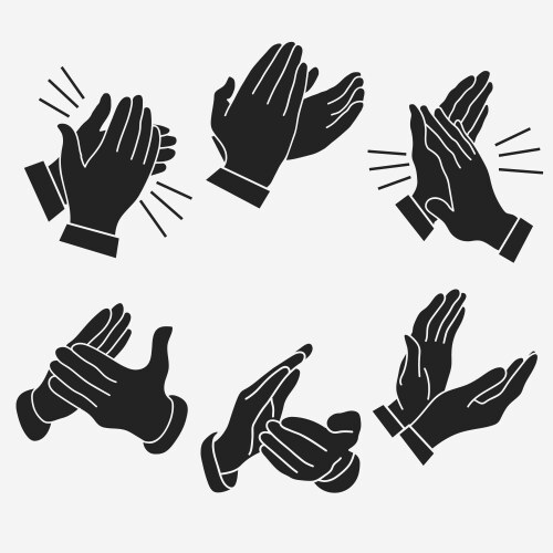 Hands gesture collection male and female arms Vector Image