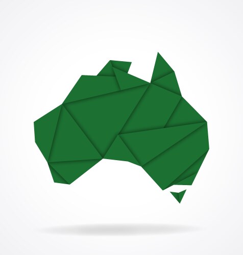 Australia map simplified Royalty Free Vector Image