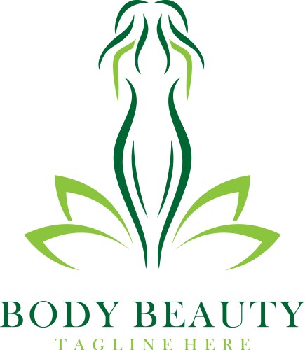 Healing body leaves logo Royalty Free Vector Image