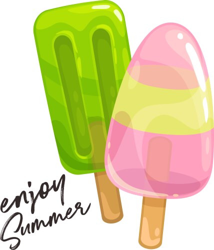 Fruit popsicle ice lolly Royalty Free Vector Image