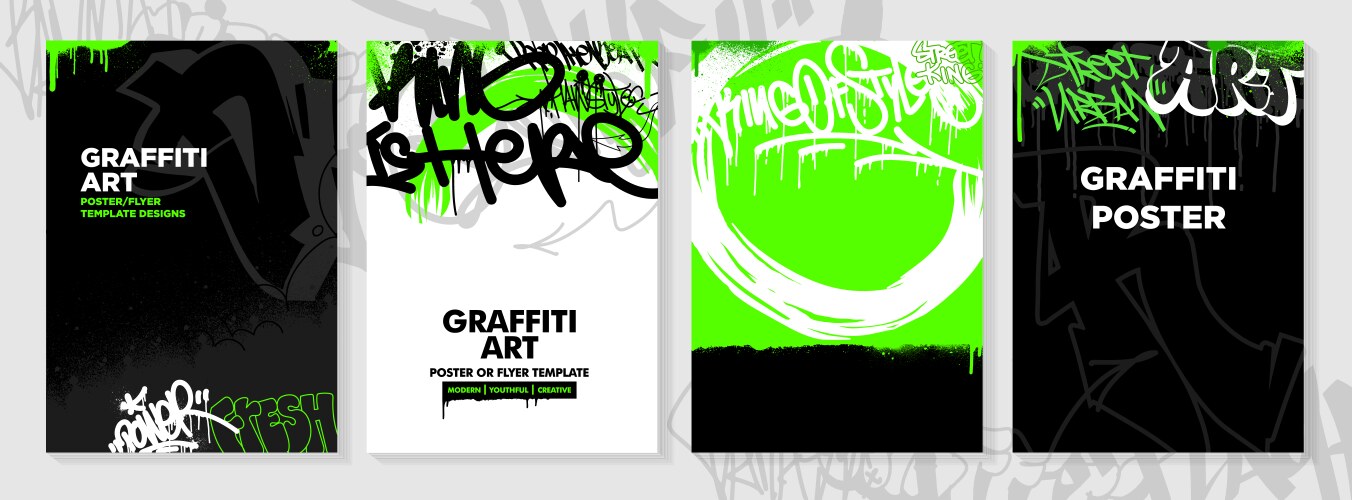 Graffiti design templates Royalty Free Vector Image