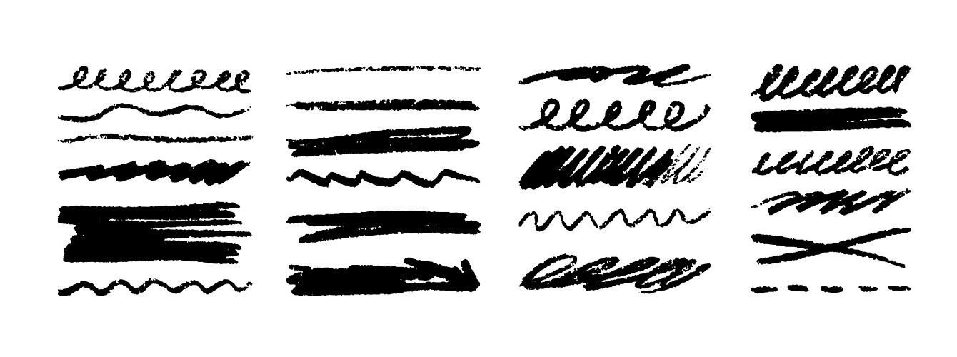 Grunge lines hand drawn rough strokes texture Vector Image