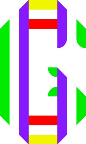 Colorful geometry alphabet letter logo design Vector Image