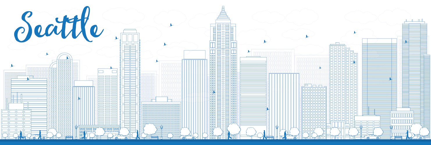 Seattle Skyline Outline Vector Images (over 110)