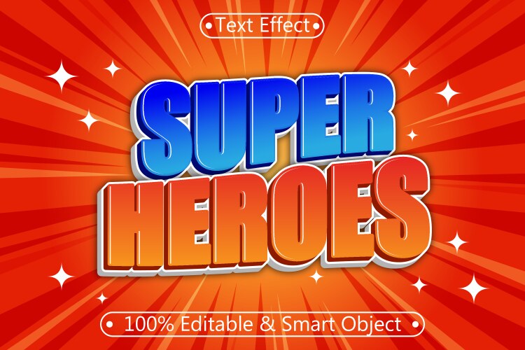 Super kids editable text effect 3 dimension Vector Image