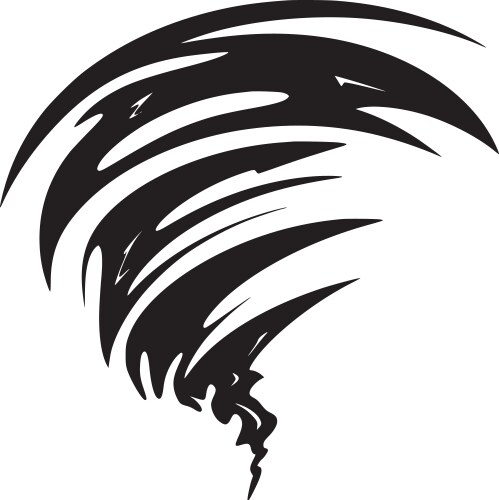 Tornado - black and white Royalty Free Vector Image